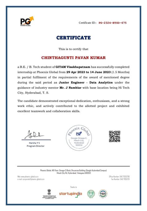 dataanalytics internship pavan kumar chinthagunti