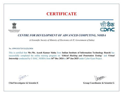 Cybersecurity Ethicalhacking Penetrationtesting Cdac Cybergyan… Ayush Kumar Sinha