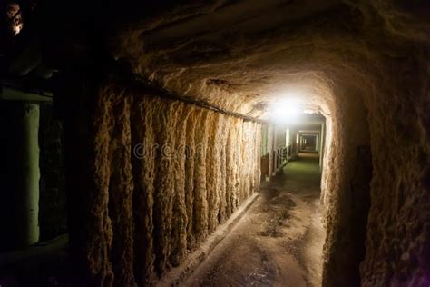 Illuminated Tunnels In Old Mines Stock Image Image Of Corridor Passage 306715203