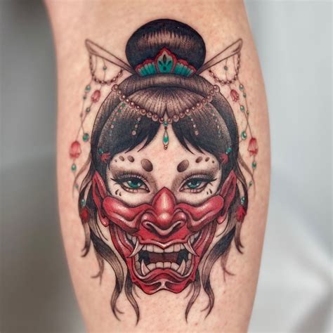 Hannya Mask Tattoo Back