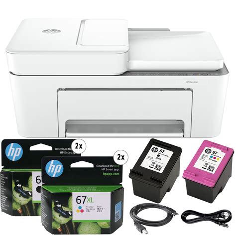 HP DeskJet 4258e All In One Printer 2x HP 67XL Black Tri Color Original Ink Cartridge USB