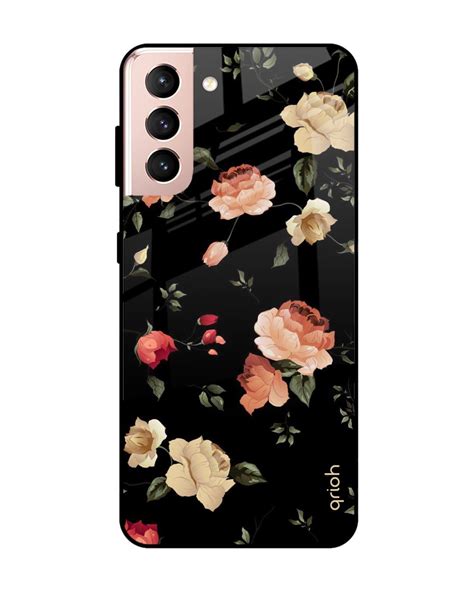 Buy Floral Printed Premium Glass Cover For S Impact Resistant Matte Finish Online In India