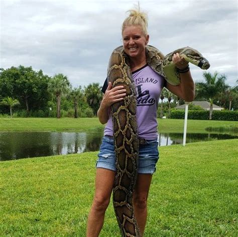 Python Hunter Python Skin Products With Invasive Python Leather Python Huntress Amy Siewe