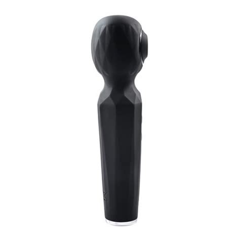 Evolved Rainbow Sucker Silicone Wand Vibe Black Sex Toy Hotmovies