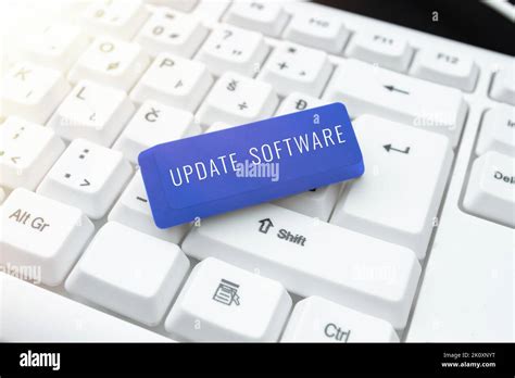 Handwriting Text Update Softwarereplacing Program With A Newer Version