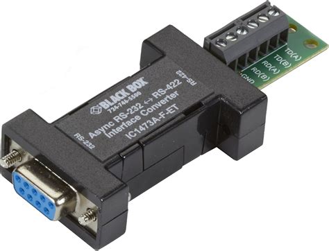 black box async rs232 to rs422 interface converter db9 to