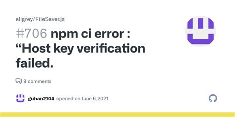 Npm Ci Error “host Key Verification Failed · Issue 706 · Eligrey