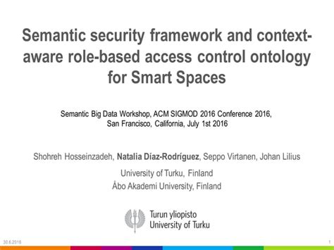 Semantic Security Framework And Context Aware Role Based Access Control