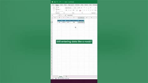 Stop Entering Data Like A Noob In Excel 🔥 Youtube