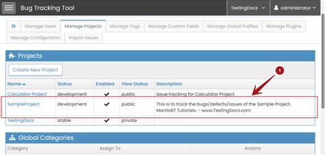 Create New Mantis Project 2024 Testingdocs