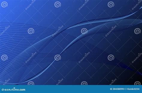 Abstract Blue Smooth Lines Wave Curves On Gradient Background Stock Image Image Of Frame Flow
