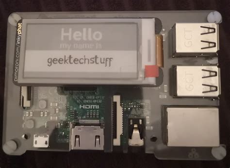 Inkyphat Raspberry Pi Geektechstuff