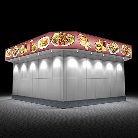 패스트 푸드 카페 Ext And Int 3d 모델 99 Max Obj Fbx Free3d