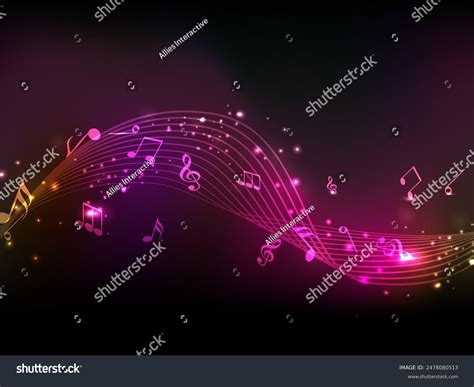 Abstract Music Notes Wavy Background Copy Stock Vector Royalty Free 2478080513 Shutterstock