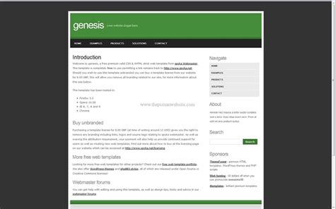 Free Genesis Css Template