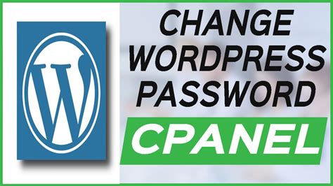 How To Change WP Admin Password From CPanel Tutorial YouTube