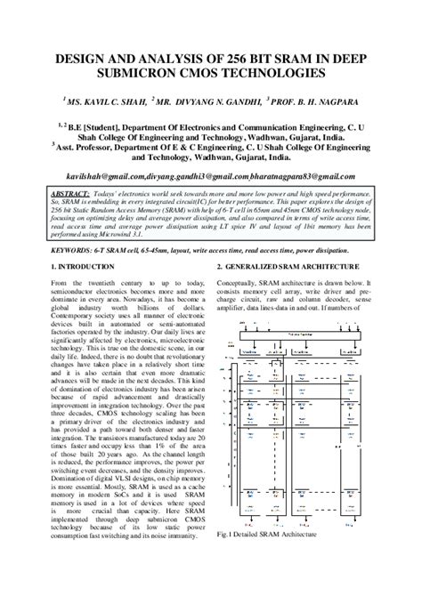 Pdf Design And Implementation Of 256 Bit Cmos Memory Cell At 45nm Using Cadence Virtuoso Pdf Design And Implementation Of 256 Bit Cmos Memory Cell At 45nm Using Cadence Virtuoso