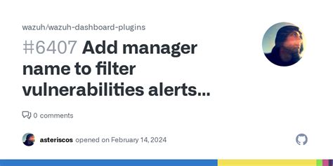 Add Manager Name To Filter Vulnerabilities Alerts With Cluster Disabled