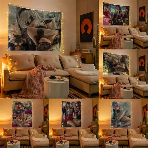 애니메이션 태피스트리 벽 장식 홈 오타쿠 인테리어 로리 걸이식 배경 천 Aliexpress