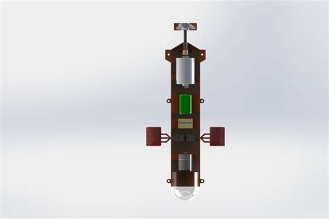 C14 简易水下无人潜艇模型三维建模图纸 Solidworks设计solidworks 2016模型图纸下载 懒石网
