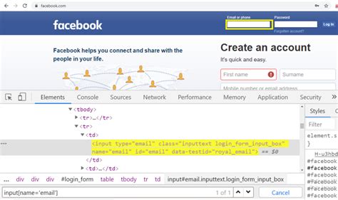Object Identification Through Css In Selenium Code2test Testing Site