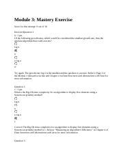 Module 3 1 Mastery Exercise Docx Module 3 Mastery Exercise Score For This Attempt 9 Out Of