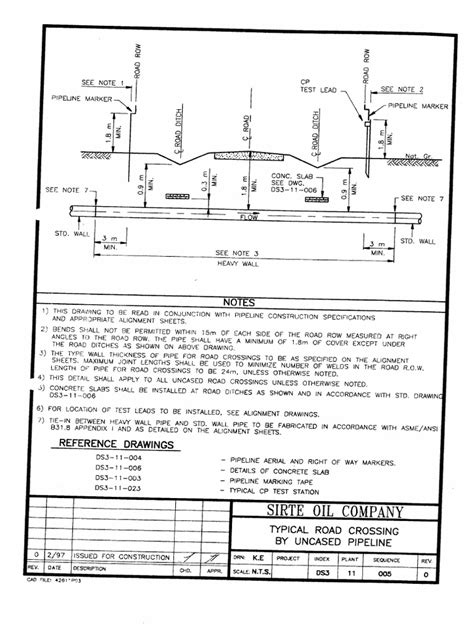Sirtel Oil Typical Road Crossing By Uncased Pipeline Pdf