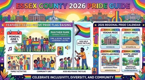 Essex County Cedar Grove Pride Flag Raising At Panther Park In Cedar