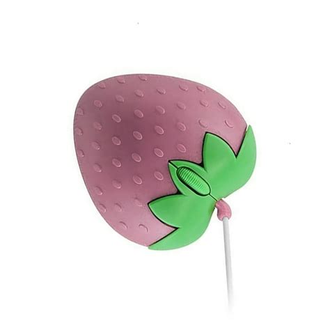 Sunffice Wired Mouse Strawberry Shape Corded Mouse 3 Button 1200dpi