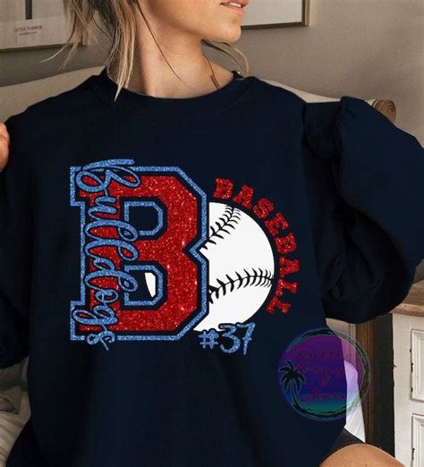 Custom Glitter Baseball Sweatshirts And Hoodies Big Letter Name