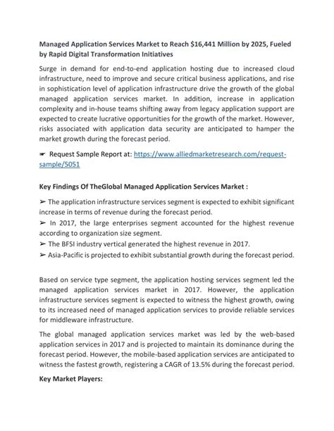 Ppt Managed Application Services Market To Reach 16441 Million By 2025 Powerpoint