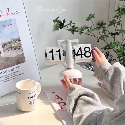Mini Project Flipping Clock นาฬิกาตั้งโต๊ะสไตลเกาหลี Shopee Thailand