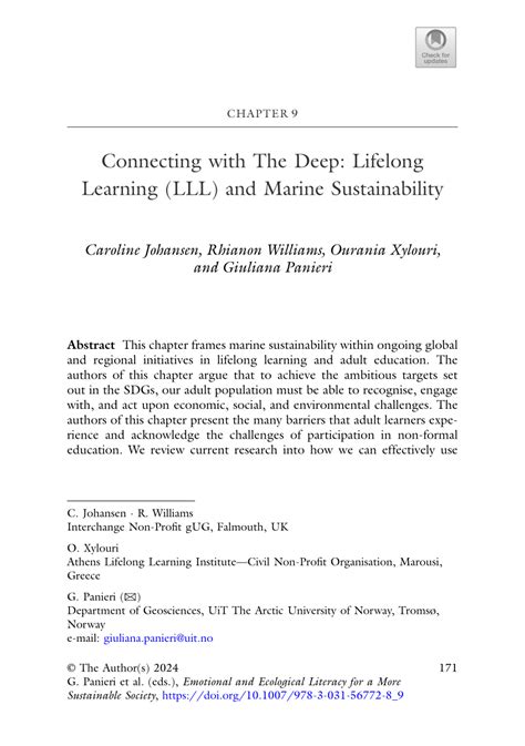 Pdf Connecting With The Deep Lifelong Learning Lll And Marine