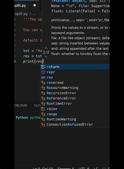 Python Split Method Shorts Shortsvideo Coding Python Youtube