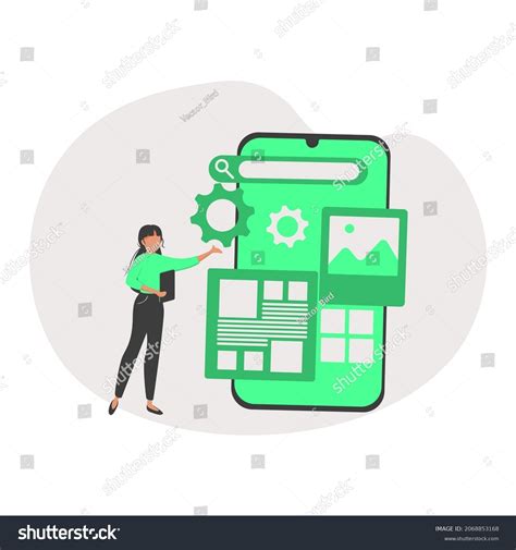 Mobile App Development Process Abstract Concept Stock Vector Royalty