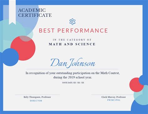 Math Contest Certificate Template Visme