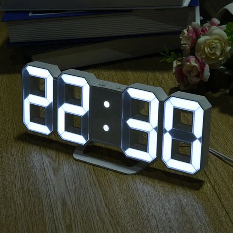 8 Shaped Led Display Digital Table Clocks Thermometer Hygrometer
