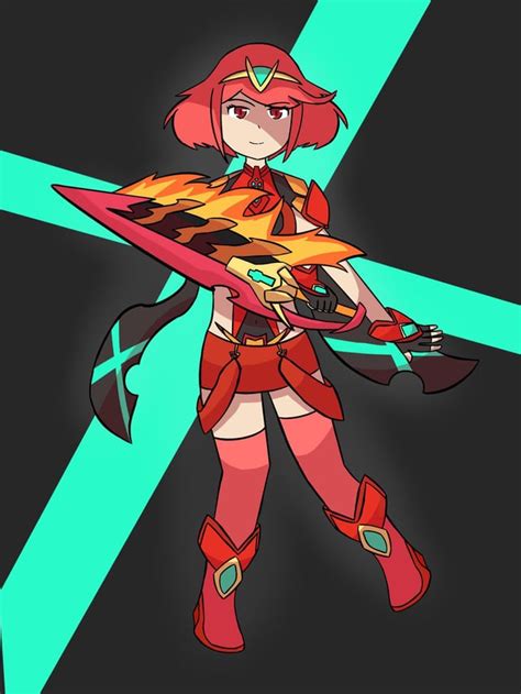 Pyra art made by me (+ the original 2021 version of that art) : r/Xenoblade_Chronicles