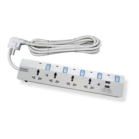 4 Way Extension Socket With USB 5MTR MAAT