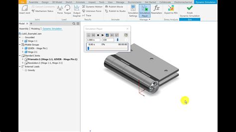 tutorial 5a 1 dynamic simulation in autodesk inventor youtube