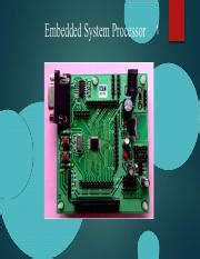Lesson Embedded System Pdf Embedded System Processor CONTENTS U PART U System U