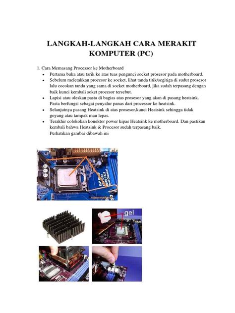 Langkah Merakit Pc Pdf