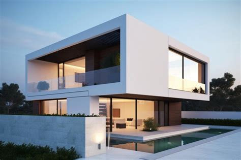 Premium Ai Image Modern Cubic Villa