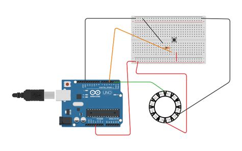 Circuit Design Neopixel Ring 12led Button Single Double Press Tinkercad