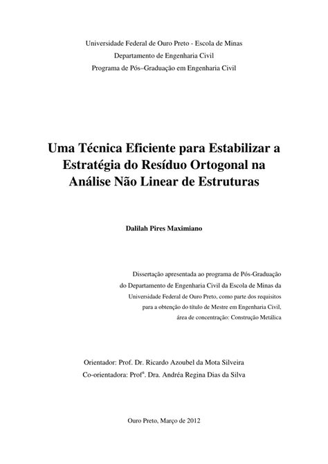 Pdf An Efficient Technique For Stabilize The Orthogonal Residual Strategy In The Nonlinear