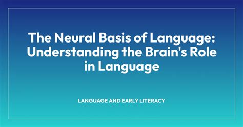 the neural basis of language understanding the brain s role in