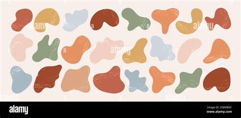 Freeform Boho Shapes Abstract Irregular Random Blobs Modern Graphic