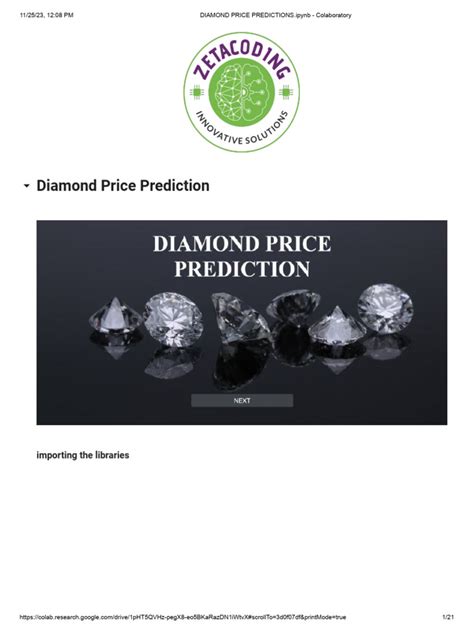 Diamond Price Predictions Ipynb Colaboratory Pdf Applied