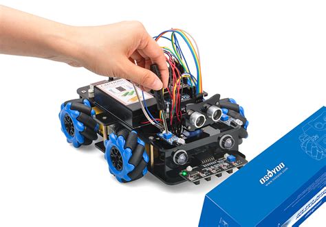 V Mecanum Wheel Robotic Kit For Arduino Mega Lesson Object Follow Robot Car Osoyoo