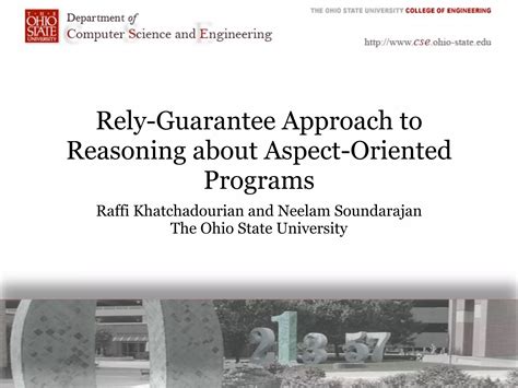 Modular Reasoning About Aspect Oriented Programs A Rely Guarantee